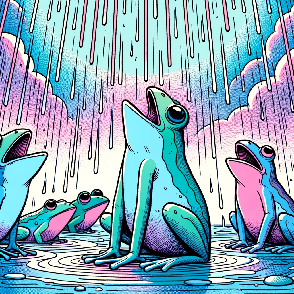 Spiega perché le rane gracchiano più forte sotto la pioggia?